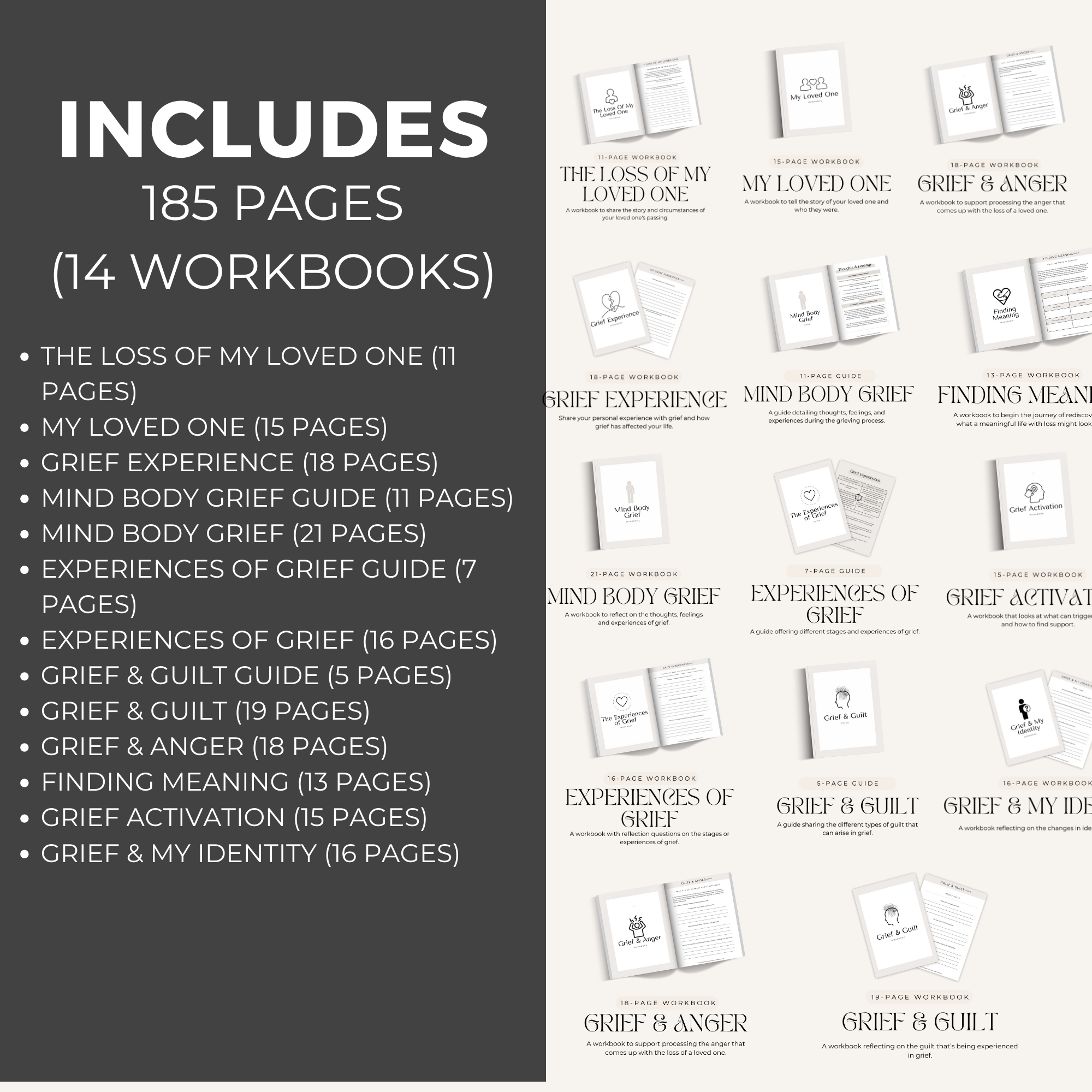 Grief & Loss Worksheets Mega Bundle {Course} - Self Development Collective